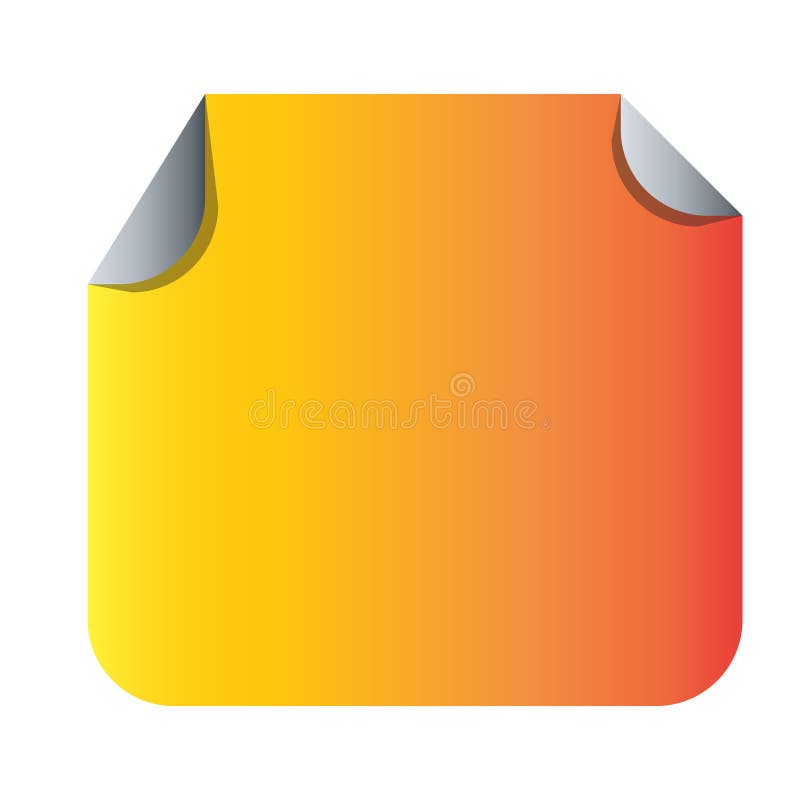 Colorful Peeling Label Sticker Illustration. Realistic Label Sticker ...