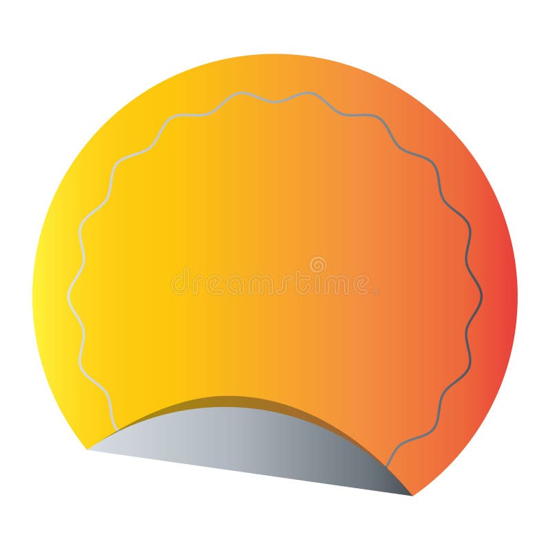 Colorful Peeling Label Sticker Illustration. Realistic Label Sticker ...