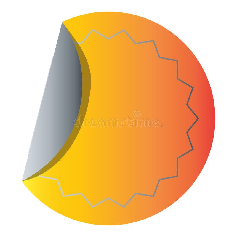 Colorful Peeling Label Sticker Illustration. Realistic Label Sticker ...