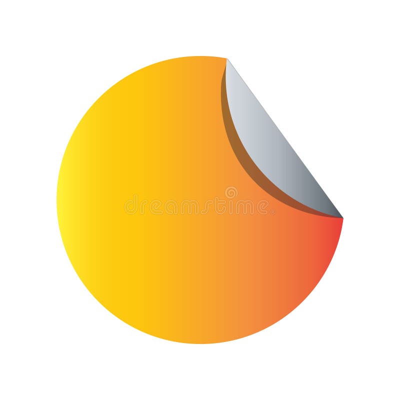 Colorful Peeling Label Sticker Illustration. Realistic Label Sticker ...