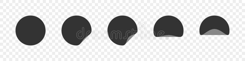 Label Sticker Icon. Sticker Mockup Set. Circle Adhesive Symbols. Vector ...