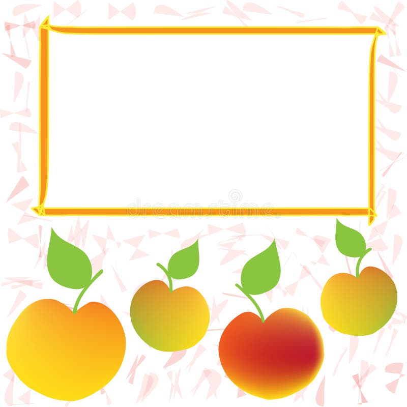 Label,sticker,tag Design with Apple and Frame for Price Stock Vector ...