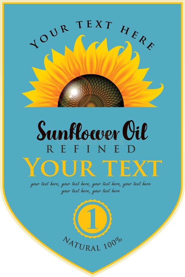 Label for sunflower oil stock vector. Illustration of boxes - 84695939