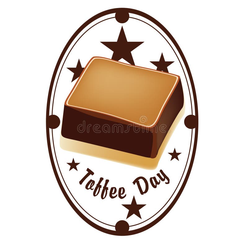 Label for Sweet Treat Toffee Day Stock Vector - Illustration of ...