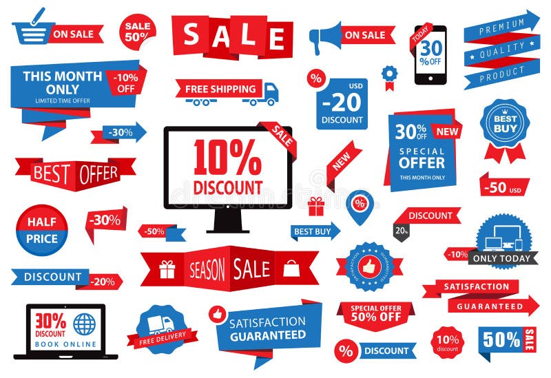 Label Tag Banner Ribbon Vector Stock Vector - Illustration of brochure ...