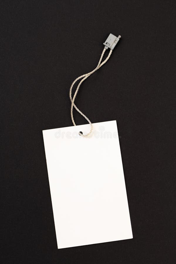 Label Tag on Black Background. - Image Stock Photo - Image of label ...