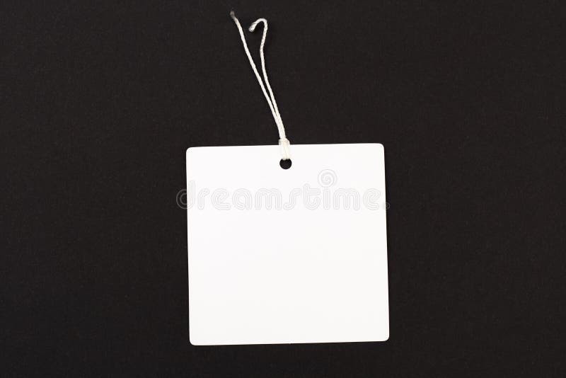 Label Tag on Black Background. - Image Stock Photo - Image of label ...