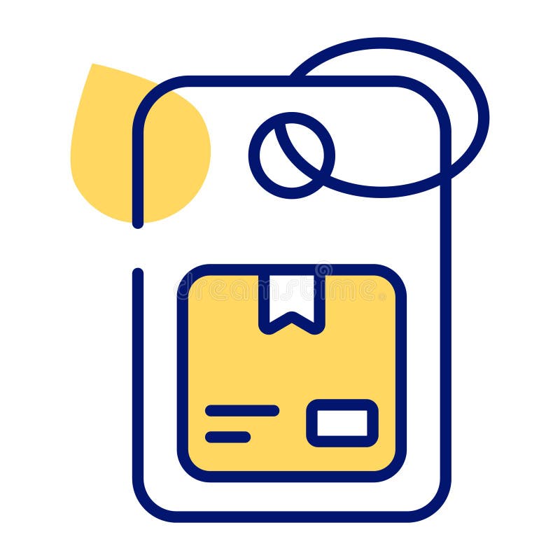 A Label Tag Having a Package Box Concept of Parcel Tag Stock Vector ...