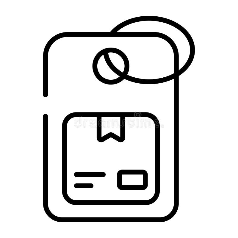 A Label Tag Having a Package Box Concept of Parcel Tag Stock Vector ...