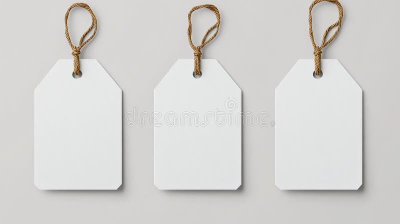 Label Tag Mockup on Neutral Background Stock Illustration ...