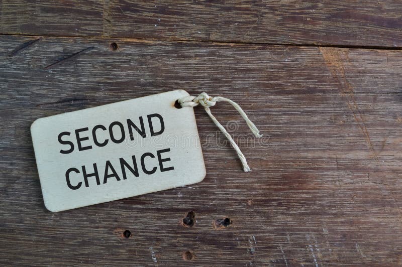 Label Tag Written with Text SECOND CHANCE Stock Image - Image of ...