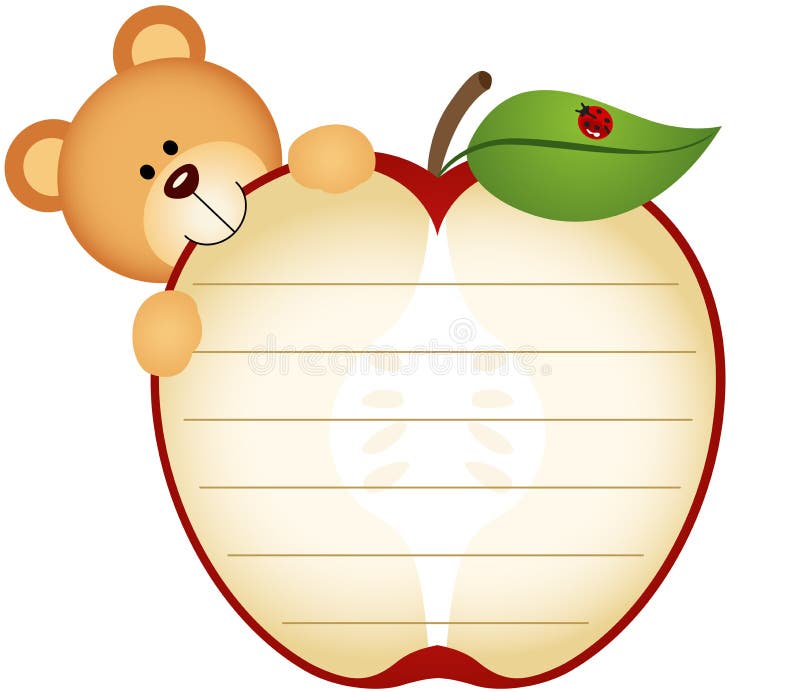 Teddy Bear with Blank Label Stock Vector - Illustration of ornament ...