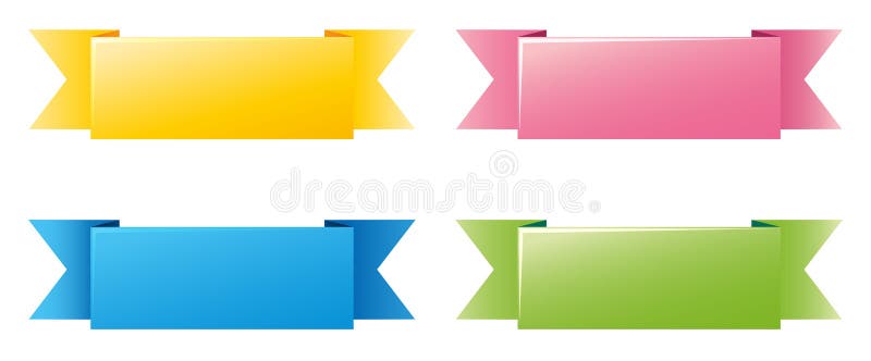 Label Template with Four Different Colors Stock Vector - Illustration ...