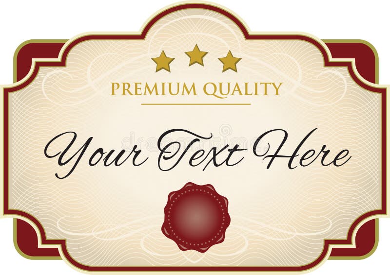 Label template stock vector. Illustration of brown, element - 69878366