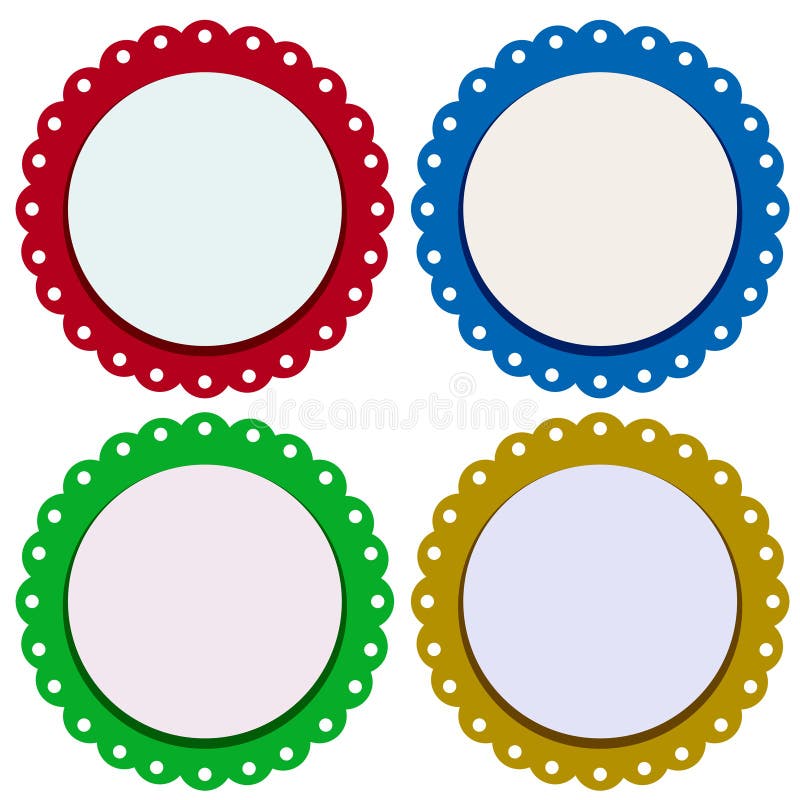 Label Templates in Four Colors Stock Vector - Illustration of empty ...