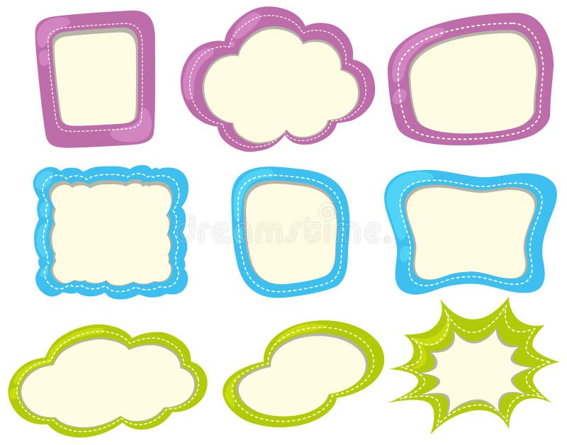 Label Templates in Three Colors Stock Vector - Illustration of clipping ...