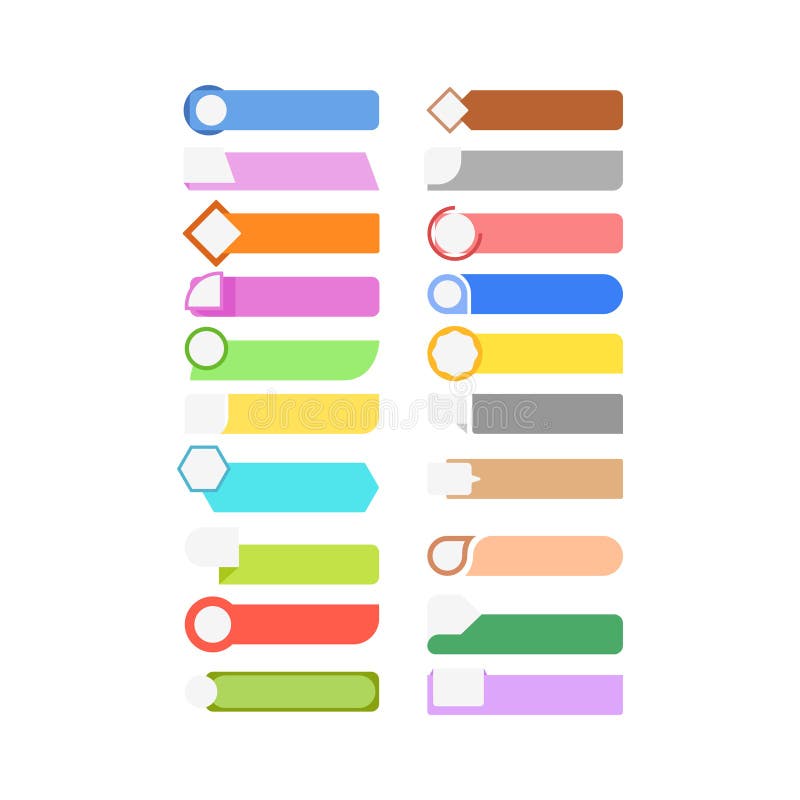 Label Text Box Elements for Infographic Titles, and Banners. Stock ...