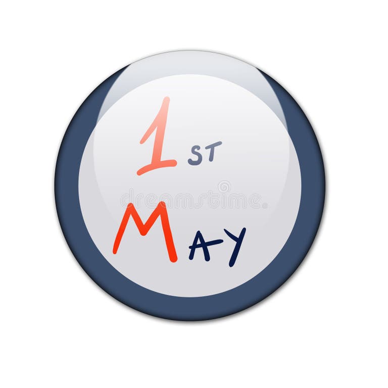 Label with text First May stock illustration. Illustration of sign ...