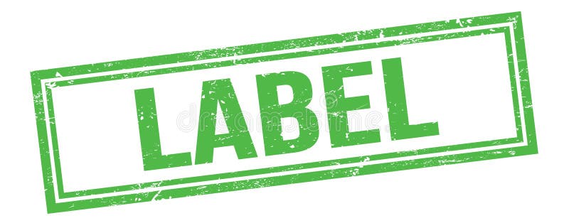 LABEL Text on Green Grungy Vintage Stamp Stock Illustration ...