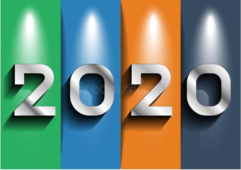 Label 2020 Text - Modern Idea and Concept Vector Illustration. Stock ...