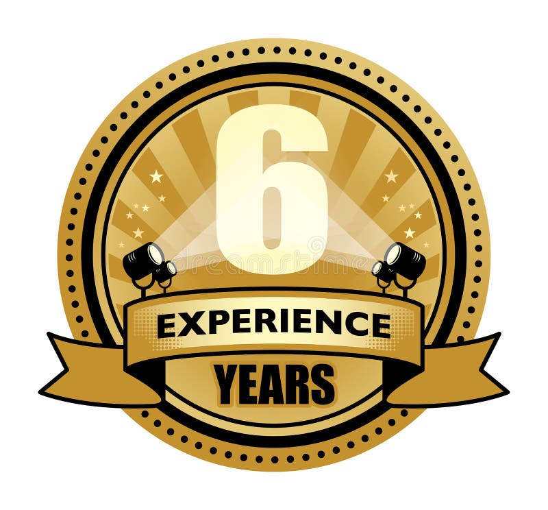 Label with the Text 6 Years Experience Written Inside Stock Vector ...