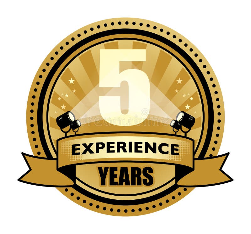 Label with the Text 5 Years Experience Written Inside Stock Vector ...