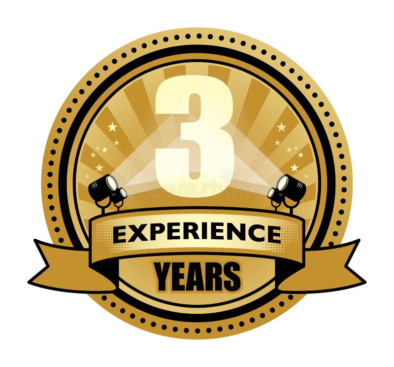 Label with the Text 3 Years Experience Written Inside Stock Vector ...