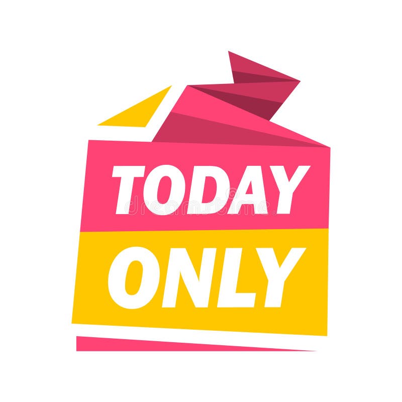 Label Today only, Vector Illustration Stock Vector - Illustration of ...