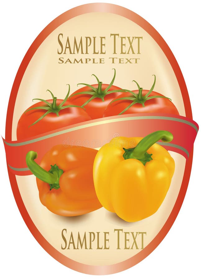 Label peppers stock vector. Illustration of graphics - 47427382