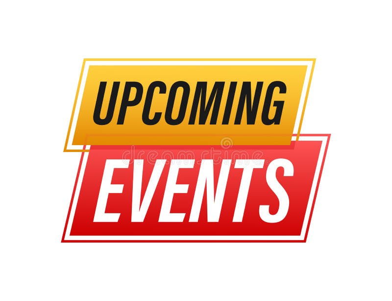 Label with Upcoming Events. Megaphone Banner. Web Design. Vector Stock ...