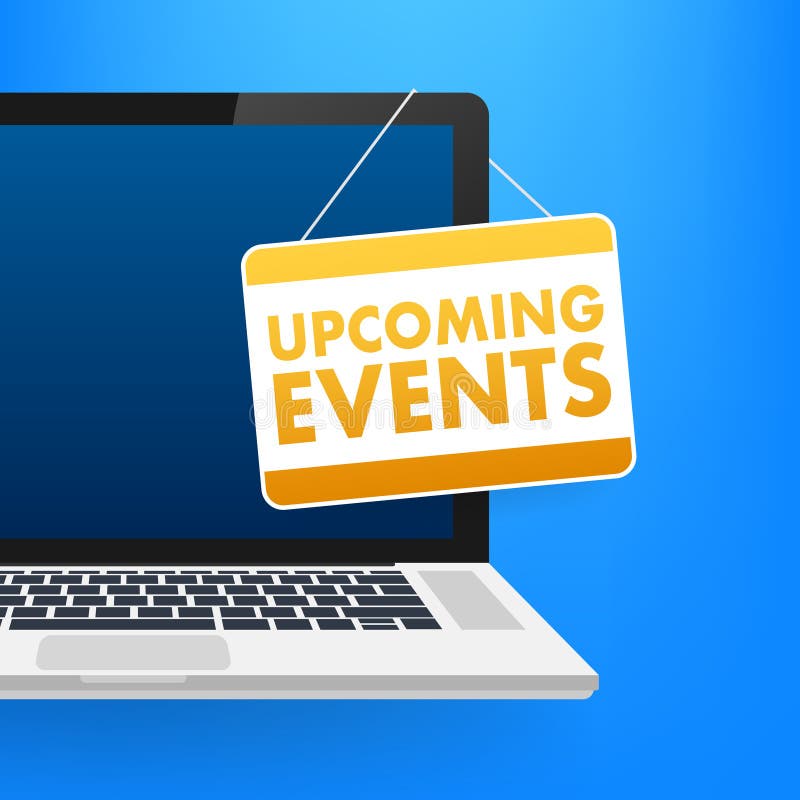 Label with Upcoming Events Sign, Label. Web Design. Vector Stock ...