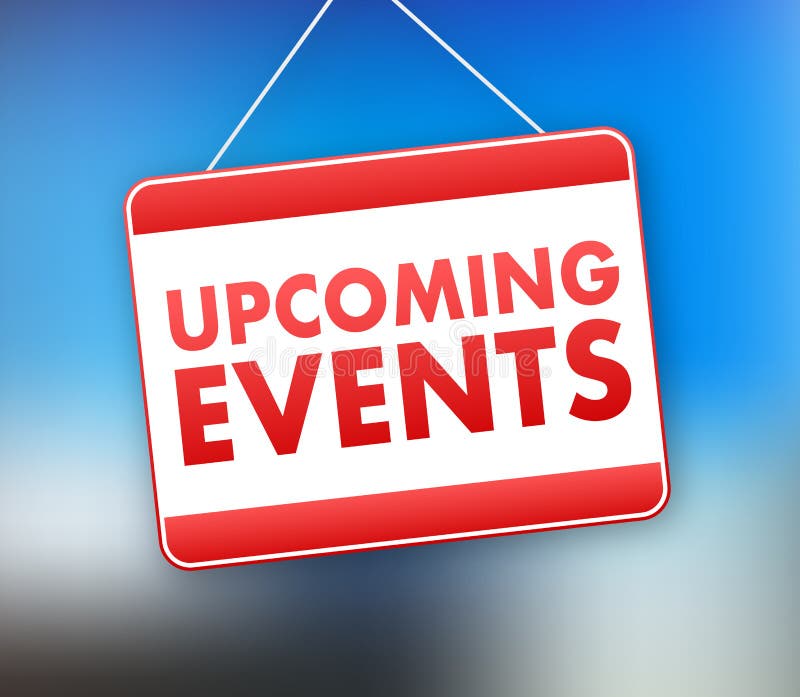 Label with Upcoming Events Sign, Label. Web Design. Vector Stock ...