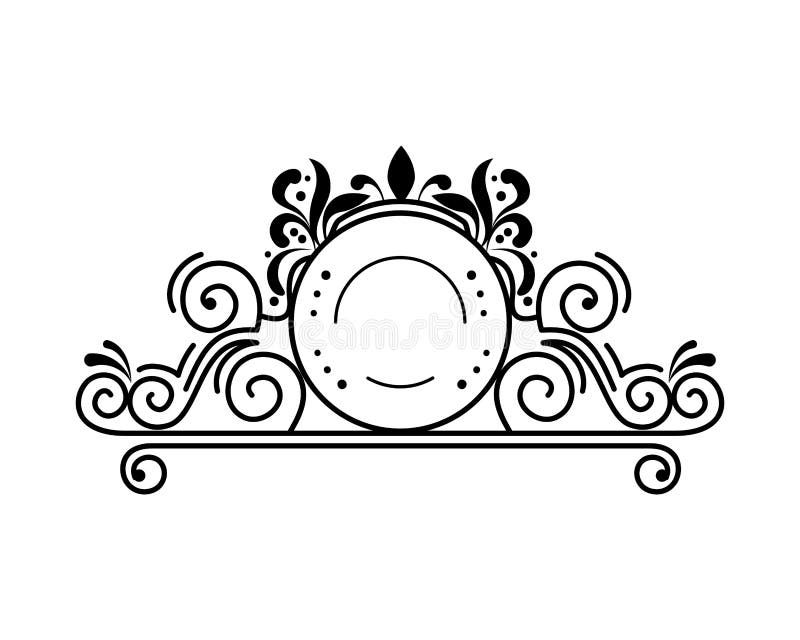 Label victorian style icon stock vector. Illustration of ornate - 141486102