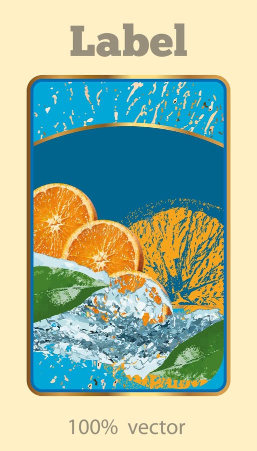 Label for water and juice stock vector. Illustration of juice - 202190258