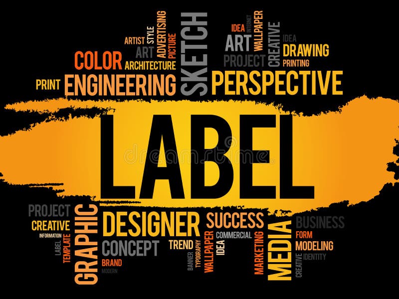 LABEL word cloud stock illustration. Illustration of business - 200157687