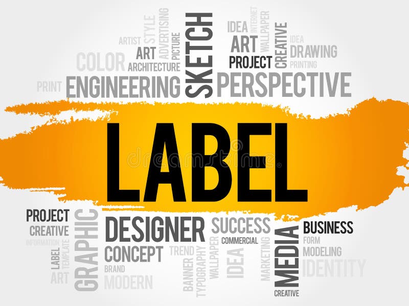 LABEL word cloud stock illustration. Illustration of book - 200716635