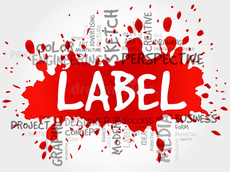 LABEL word cloud stock illustration. Illustration of texture - 200311968