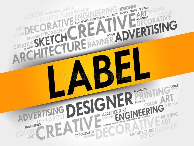 LABEL word cloud stock illustration. Illustration of business - 200290866