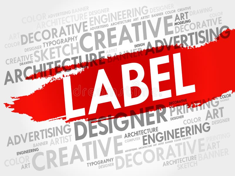 LABEL word cloud stock illustration. Illustration of retro - 200227593