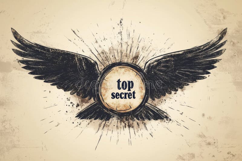 The Label with the Words Top Secret is Surrounded by a Circular Stamp ...