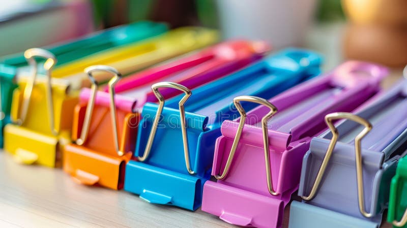 Labeled Binder Clips for Easy Identification Stock Illustration ...