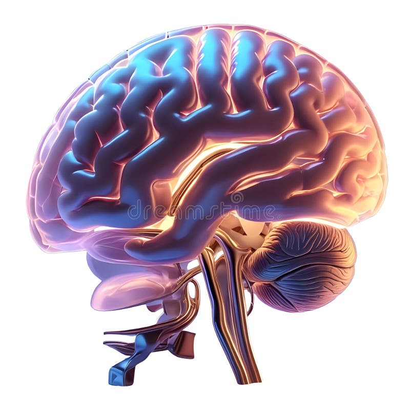 Labeled brain anatomy stock illustration. Illustration of medicine ...
