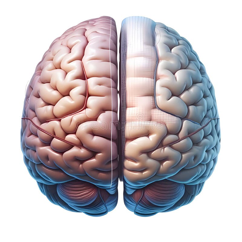 Labeled brain anatomy stock illustration. Illustration of nervous ...