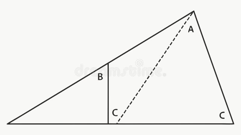 A Labeled Right-angled Triangle for Trigonometry Vector Art, Vector ...