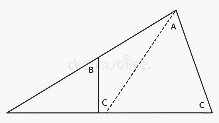 A Labeled Right-angled Triangle for Trigonometry Vector Art, Vector ...