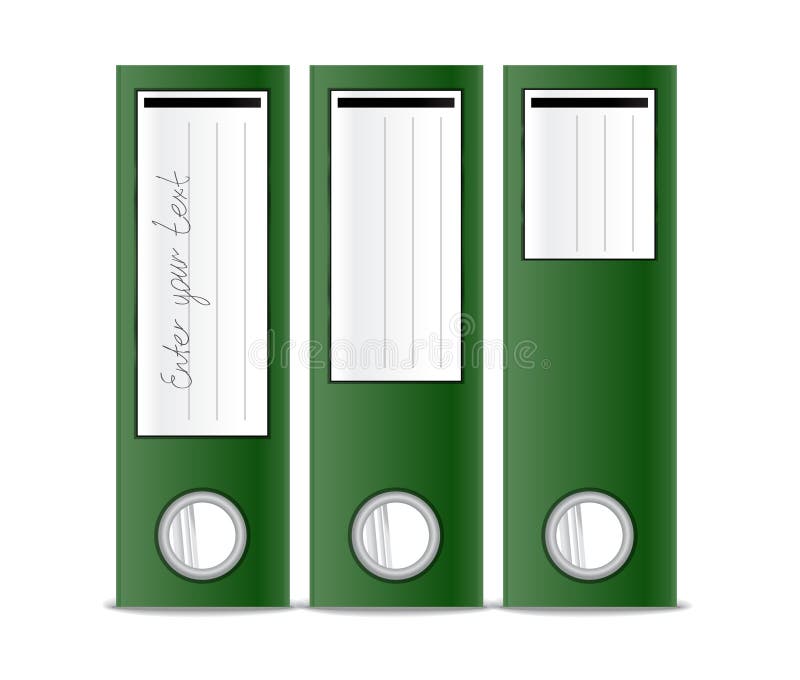 Labeled set of folders stock vector. Illustration of information - 22573781