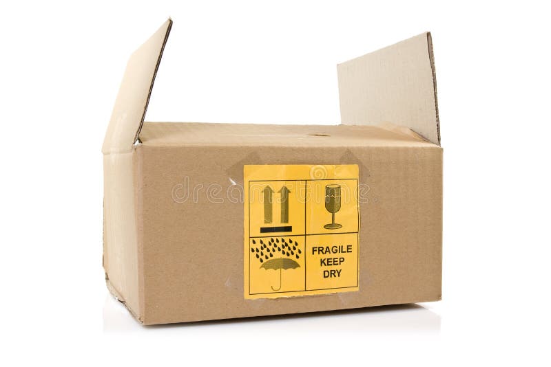 Labeled Shipping Box stock image. Image of single, business - 22480271