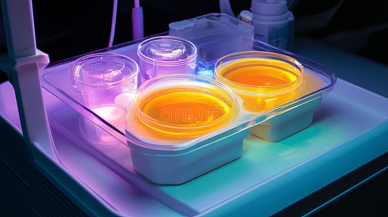 Labeled Ultrasound Gel and Probes on Tray. Stock Image - Image of ...