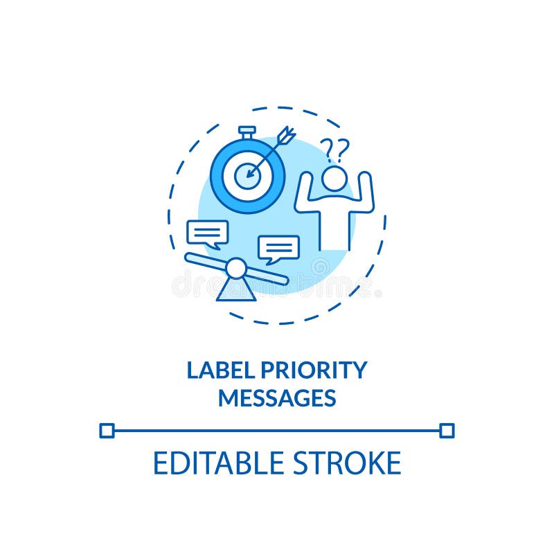 Labeling Priority Messages Concept Icon Stock Illustration ...