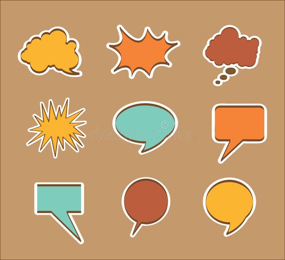 Labels stock vector. Illustration of chatter, comics - 26814638